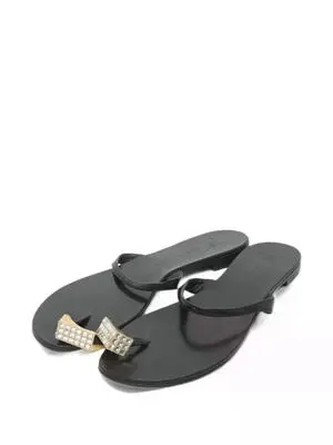 GIUSEPPE ZANOTTI Embellished Toe-ring Sandals - Black