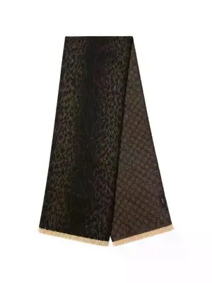Gucci Gg Reversible Scarf - Brown