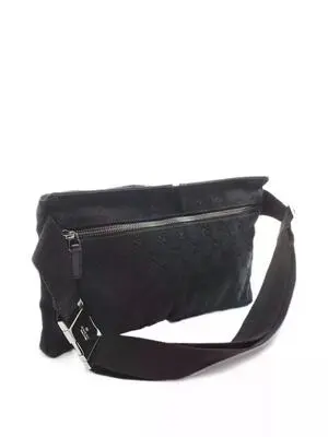 Gucci 2010s Gg Canvas Belt Bag - Black