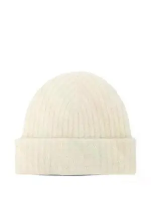 Givenchy Logo-embroidered Ribbed-knit Beanie Hat - Neutrals