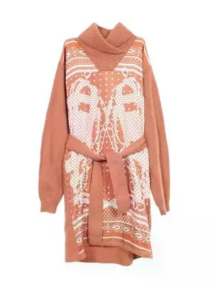 Hermès 2010s Brides De Gala Knit Mini Dress - Orange