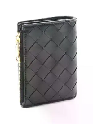 Bottega Veneta Intrecciato Bi-fold Wallet - Black