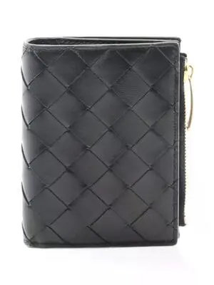 Bottega Veneta Intrecciato Bi-fold Wallet - Black