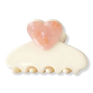 RPZL Italian Acetate Heart Claw Clip - Ivory