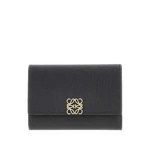 Loewe Small Leather 'anagram' Wallet - Black