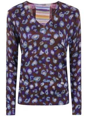 IN BED WITH YOU Sweater Reversible V Neck "reversible V Neck - Multi