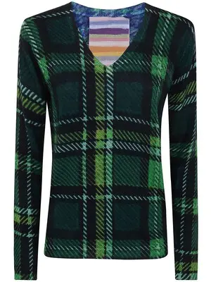 IN BED WITH YOU Reversible V-neck Sweater "reversible V Neck - Multi