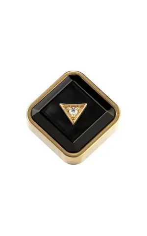 House Of Harlow 1960 14k Yellow Gold Nova Stud Earrings - Black