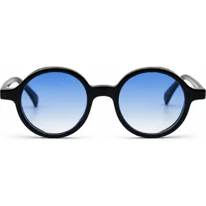 COSSINO Crawford 48mm Round Acetate Sunglasses - Blue