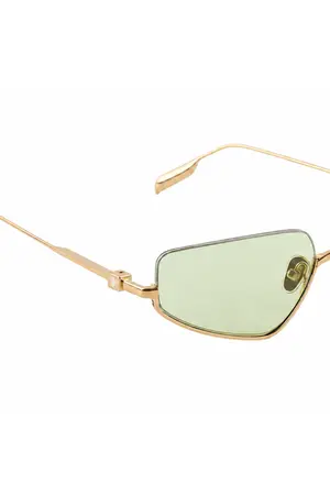 COSSINO Beatrice 57mm Cat Eye Metal Sunglasses - Lime