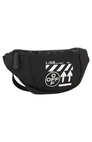 Off-White Rubberized Faux Leather Crossbody Bumbag