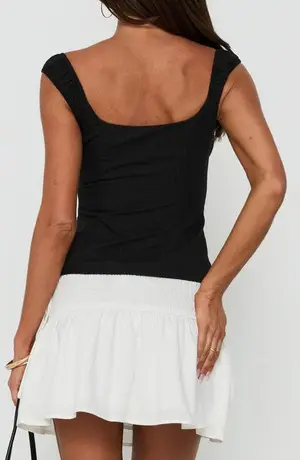 Princess Polly Garconne Textured Lace Trim Tank
