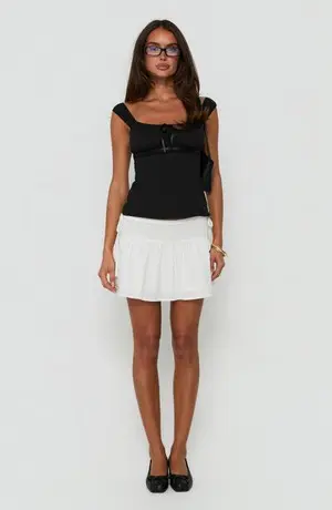Princess Polly Garconne Textured Lace Trim Tank