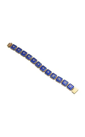 House Of Harlow 1960 14k Yellow Gold Nova Stacker Bracelet - Blue