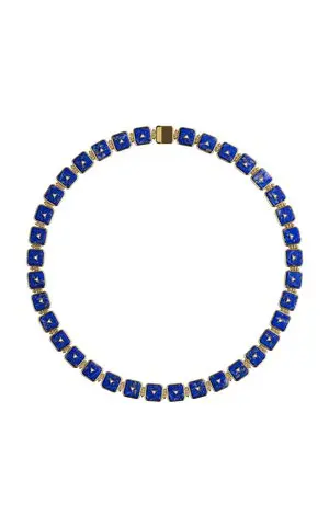 House Of Harlow 1960 14k Yellow Gold Nova Collar Necklace - Blue