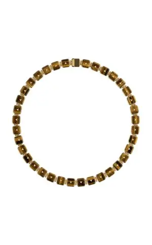 House Of Harlow 1960 14k Yellow Gold Nova Collar Necklace - Brown