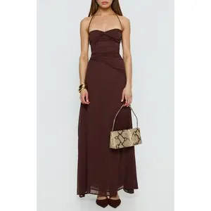Princess Polly Kaemila Halter Chiffon Maxi Dress