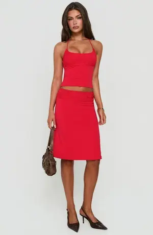Princess Polly Zenaide Lace Detail Halter Tank Top