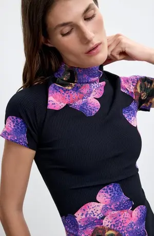 Desigual Lacroix Floral Print T-shirt