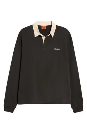 RHYTHM Koa Cotton Long Sleeve Rugby Polo