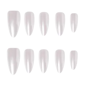 3H NAILS Pearlfectionshort Almond Press-on Nails - Ivory
