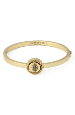Kurt Geiger Eagle Hinge Bangle Bracelet - Brass