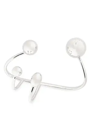 Rabanne Punk Cuff Hand Bracelet - Silver