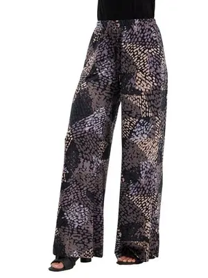 24SEVEN COMFORT APPAREL Essential Elastic Waistband Long Flared Pants