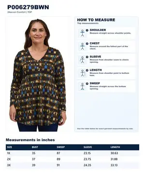 24SEVEN COMFORT APPAREL Essential Curvy Flared Long Sleeve Tunic Top