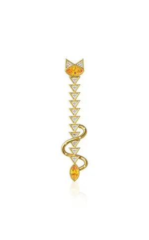 House Of Harlow 1960 18k Gold Tigerlily Citrine Brooch - Yellow