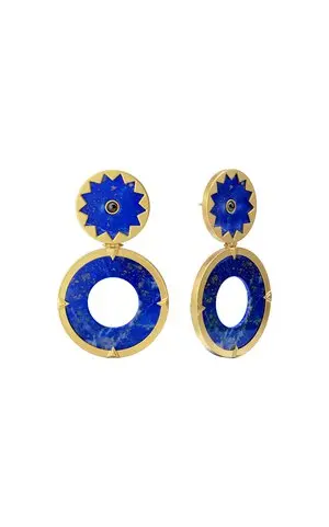 House Of Harlow 1960 14k Gold Plated Sterling Silver Sunburst Statement Earrings