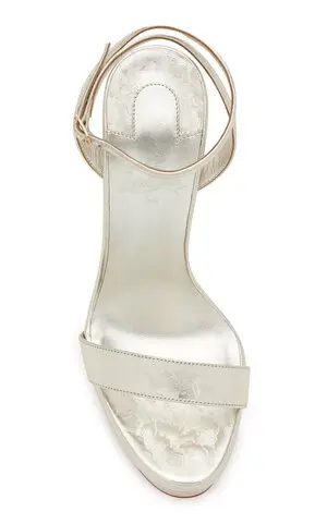 CHRISTIAN LOUBOUTIN Loubi Queen Alta 150mm Metallic Leather Sandals