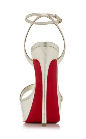 CHRISTIAN LOUBOUTIN Loubi Queen Alta 150mm Metallic Leather Sandals