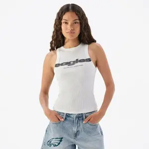 OFF SEASON Philadelphia Eagles Micro Rib Tank Top - White
