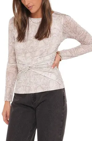 PETAL & PUP Bellie Twisted Mesh Top