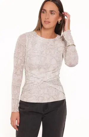 PETAL & PUP Bellie Twisted Mesh Top