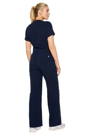 FABLETICS Empower Wide Leg Scrub Jumpsuit - Navy