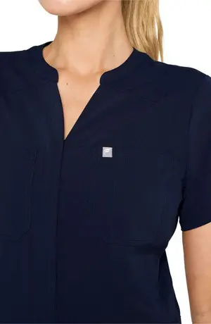 FABLETICS Empower Wide Leg Scrub Jumpsuit - Navy