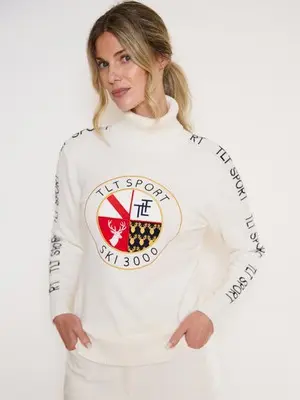 THE LITTLE TAILOR Sport Roll Neck Ski Sweater - Cream