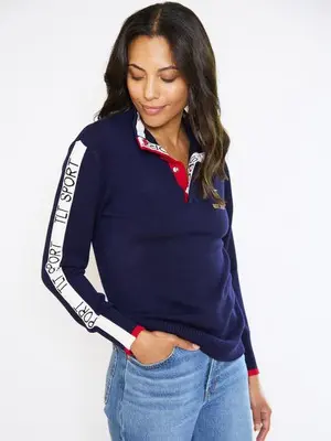 THE LITTLE TAILOR Half Neck Sports Ski Sweater