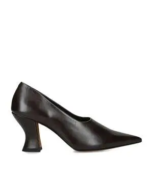 Khaite Leather Colleen Pumps 75 - Brown