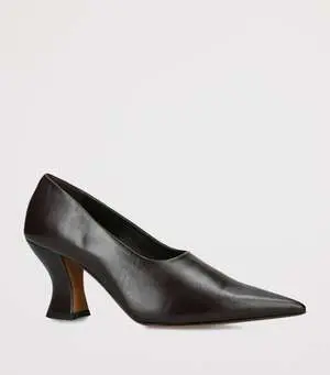 Khaite Leather Colleen Pumps 75