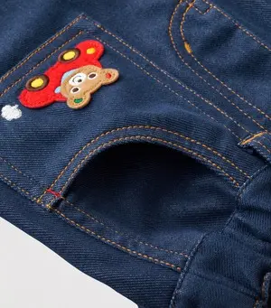 MIKI HOUSE Teddy Bear Appliqué Jeans