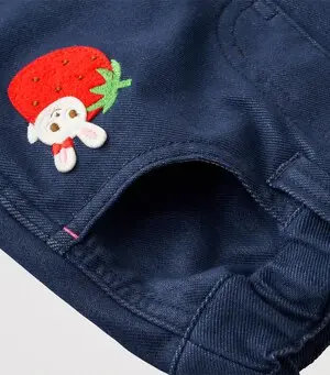 MIKI HOUSE Bunny Rabbit Appliqué Jeans