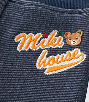 MIKI HOUSE Denim-effect Applique Sweatpants