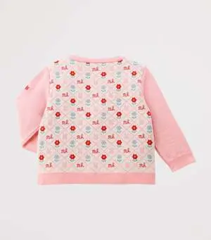MIKI HOUSE Floral Jacquard Cardigan