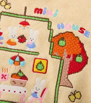 MIKI HOUSE Cotton-blend Embroidered Sweatshirt