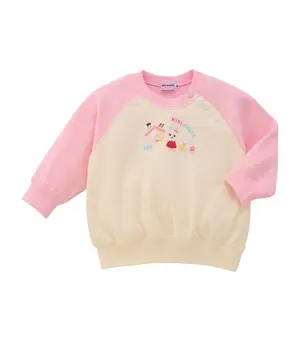 MIKI HOUSE Cotton Embroidered Sweatshirt - Pink
