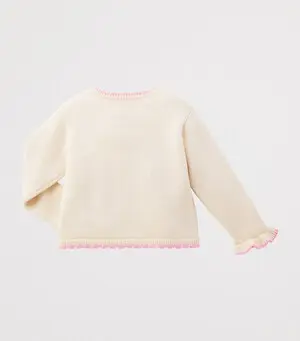 MIKI HOUSE Wool-blend Embroidered Cardigan