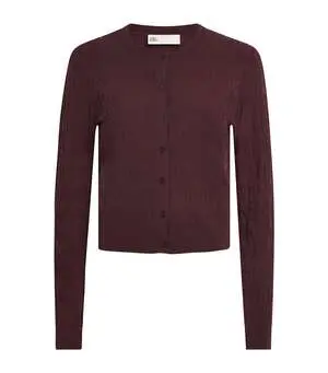 Tory Burch Monogram Jacquard Cardigan - Brown